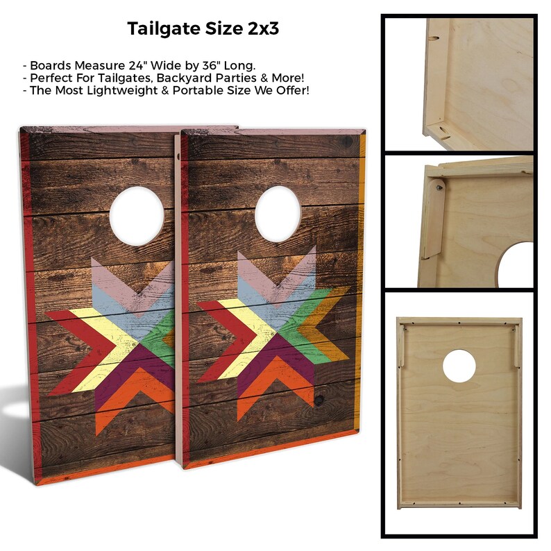 Autumn Star Cornhole Boards Outdoor Lawn Game Perfect for - Etsy