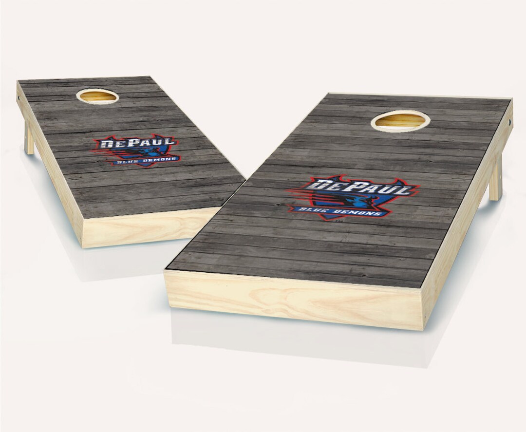 Depaul Cornhole Boards, Distressed Style With Team Bags (outdoor Game ...