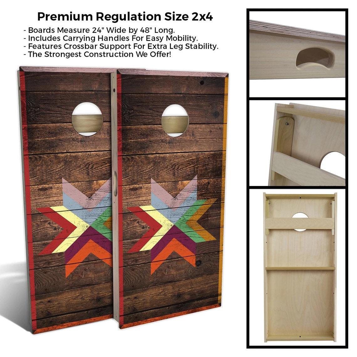 Autumn Star Cornhole Boards Outdoor Lawn Game Perfect for - Etsy