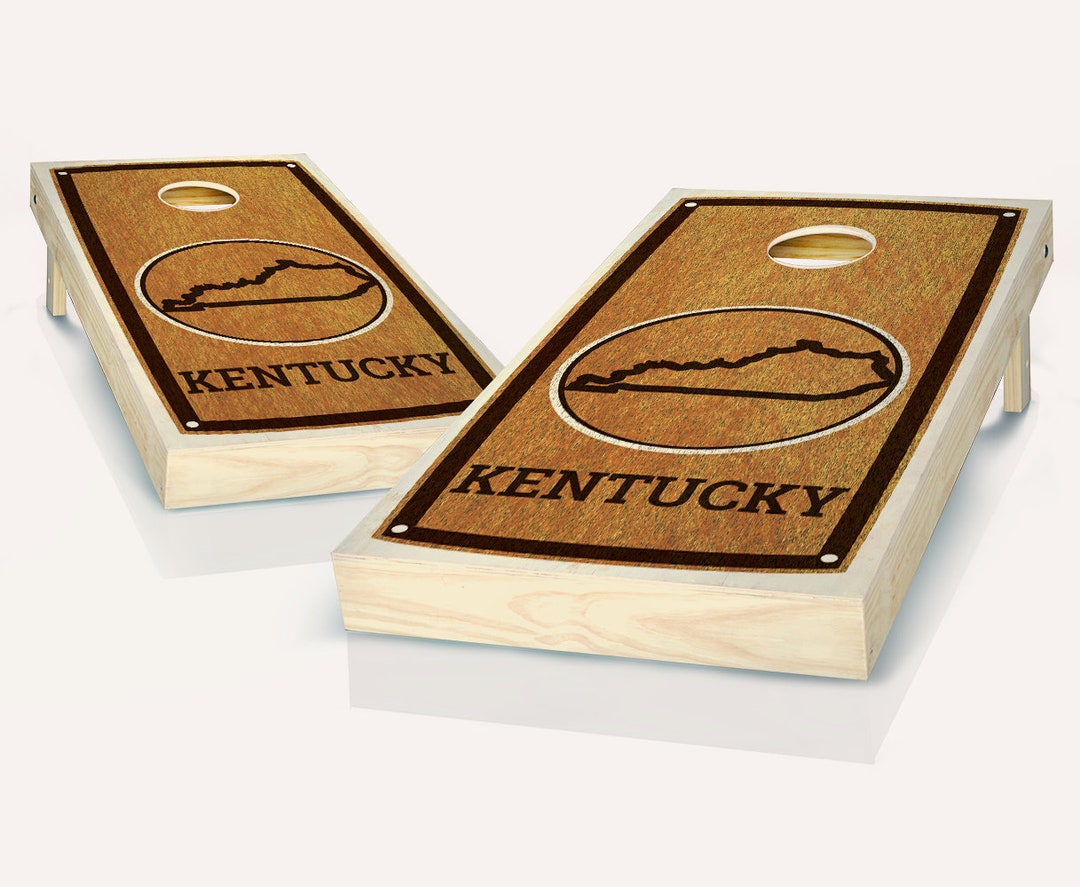 Kentucky Cornhole Boards: Stained Wood, Includes 8 Bags - Etsy