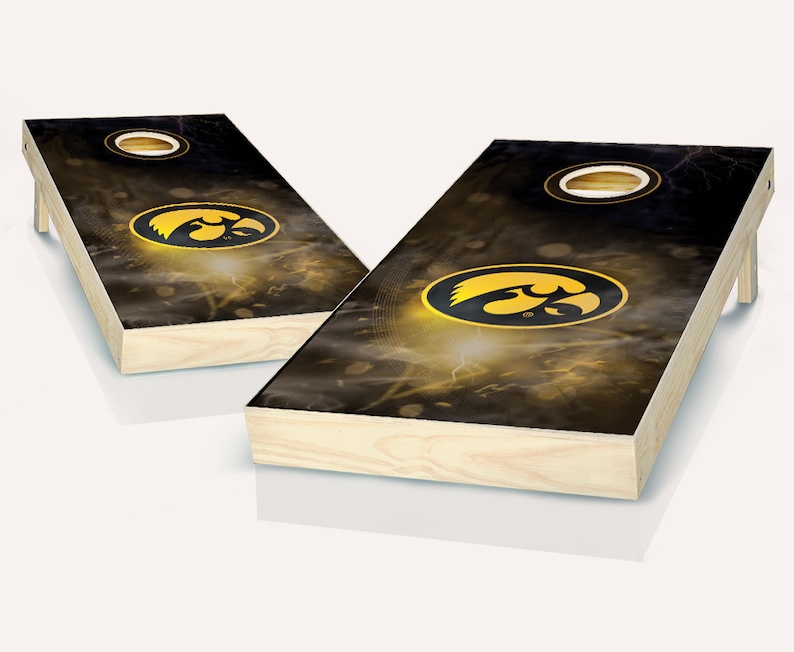 Iowa Hawkeyes Smoke Cornhole Boards Officially Licensed NCAA - Etsy