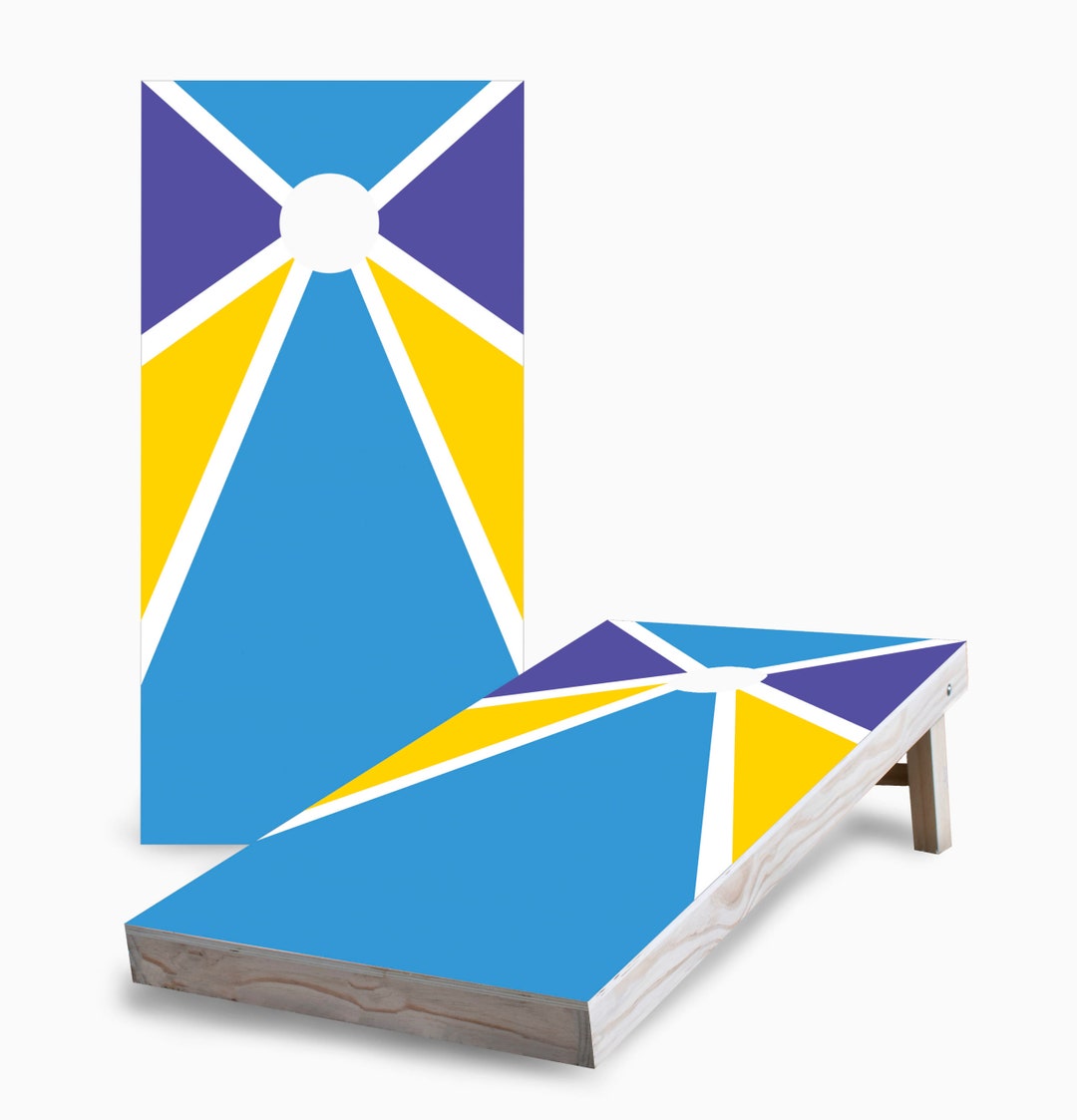 Cornhole Game Set: Pinwheel Design - Outdoor Lawn Fun With Carry Case ...