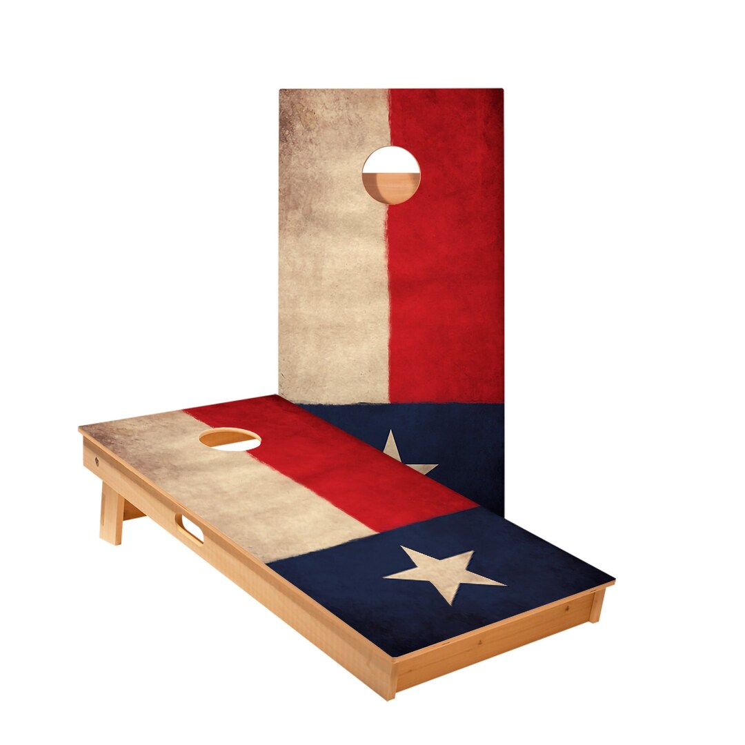 Vintage Texas Flag Longhorn Cornhole Boards - ACA Star Series ...