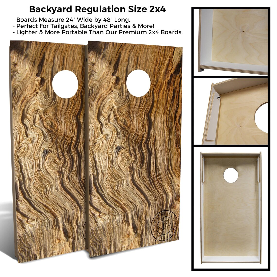 Swirl Wood Cornhole Boards the Perfect Gift for Christmas | Etsy