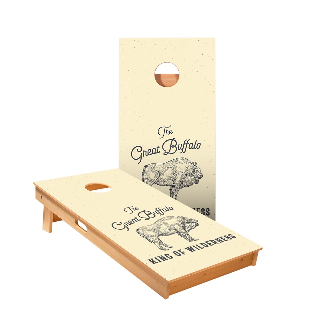 Buffalo Cornhole Board Set: ACA Regulation Size, Outdoor Lawn Game - Etsy