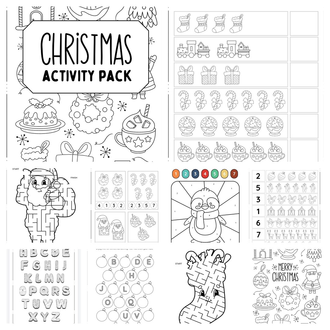 Christmas Activity Pack - Etsy