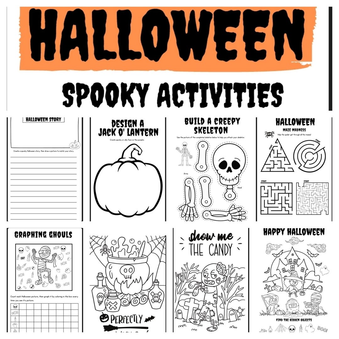 Halloween Activity Pack - Etsy
