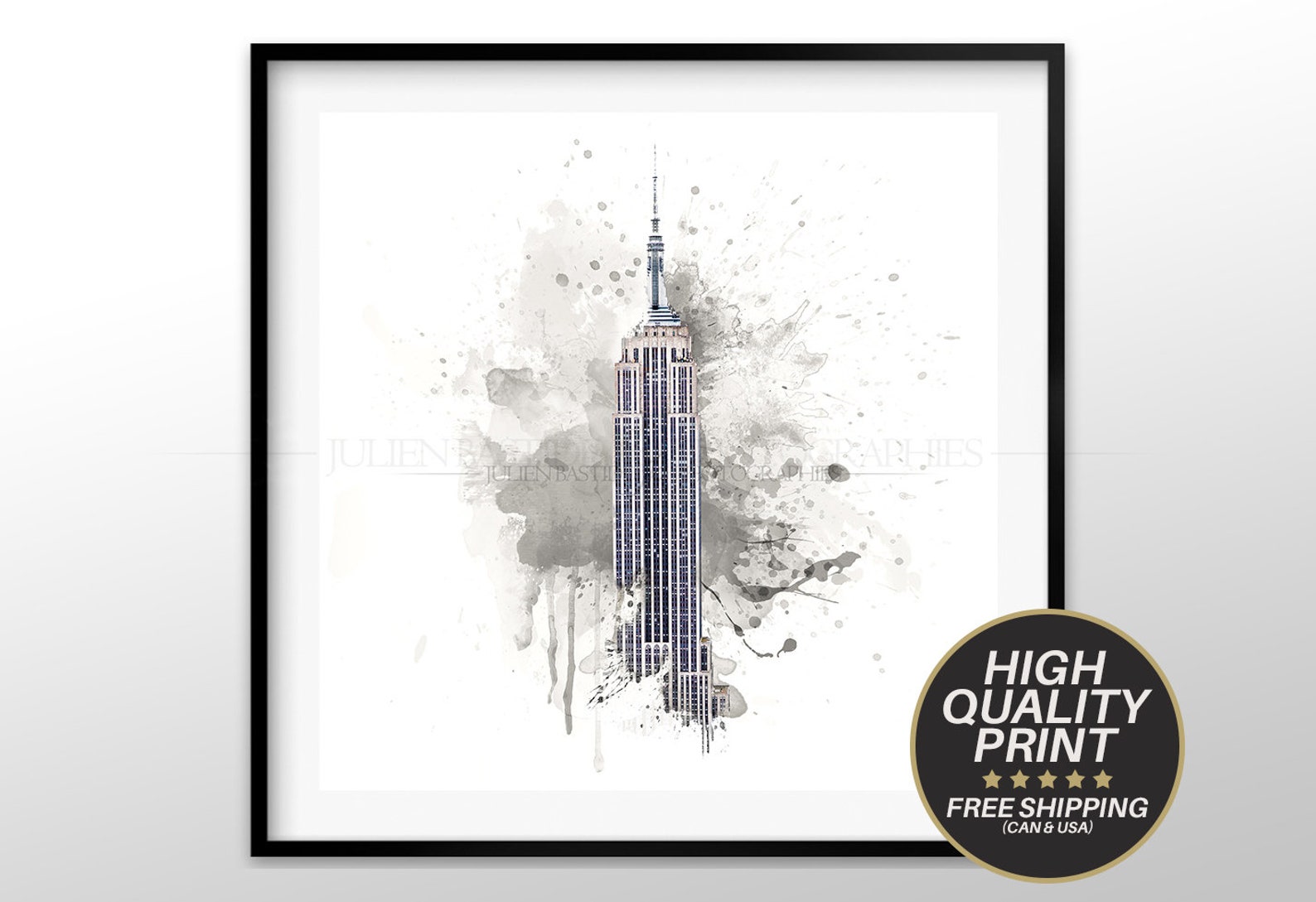 Empire State Building Illustration, Wall Art Empire State, Wall Art New ...
