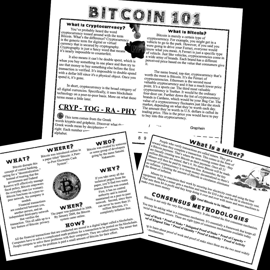 What is Bitcoin and Cryptocurrency? Homeschooling Unit Study - Etsy