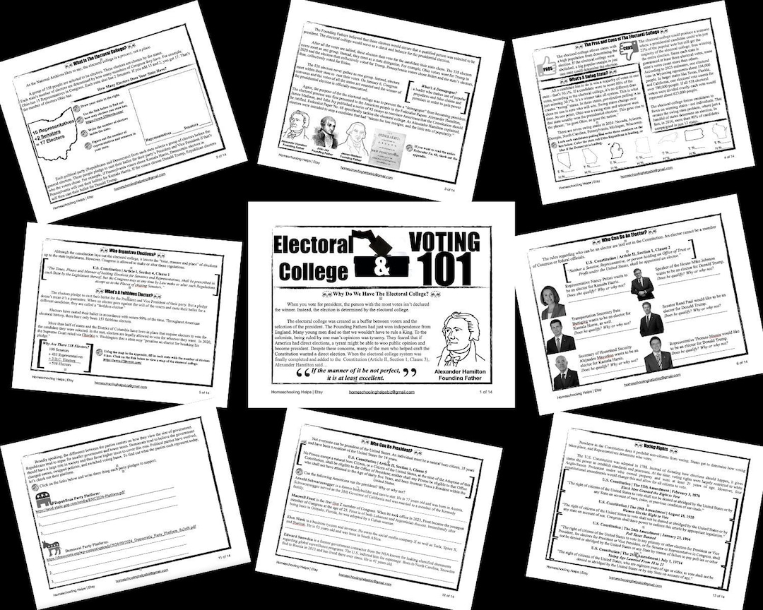 Electoral College and Voting 101 | All-in-one Homeschooling Unit Study ...