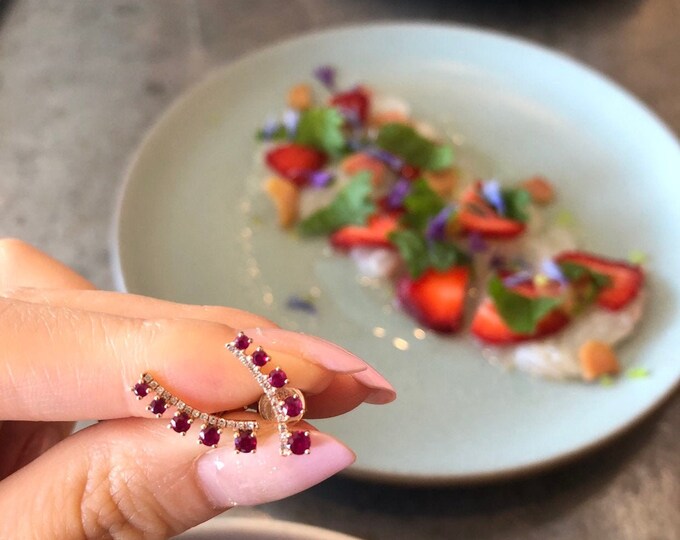 Ruby Earring Ear Climber - Etsy