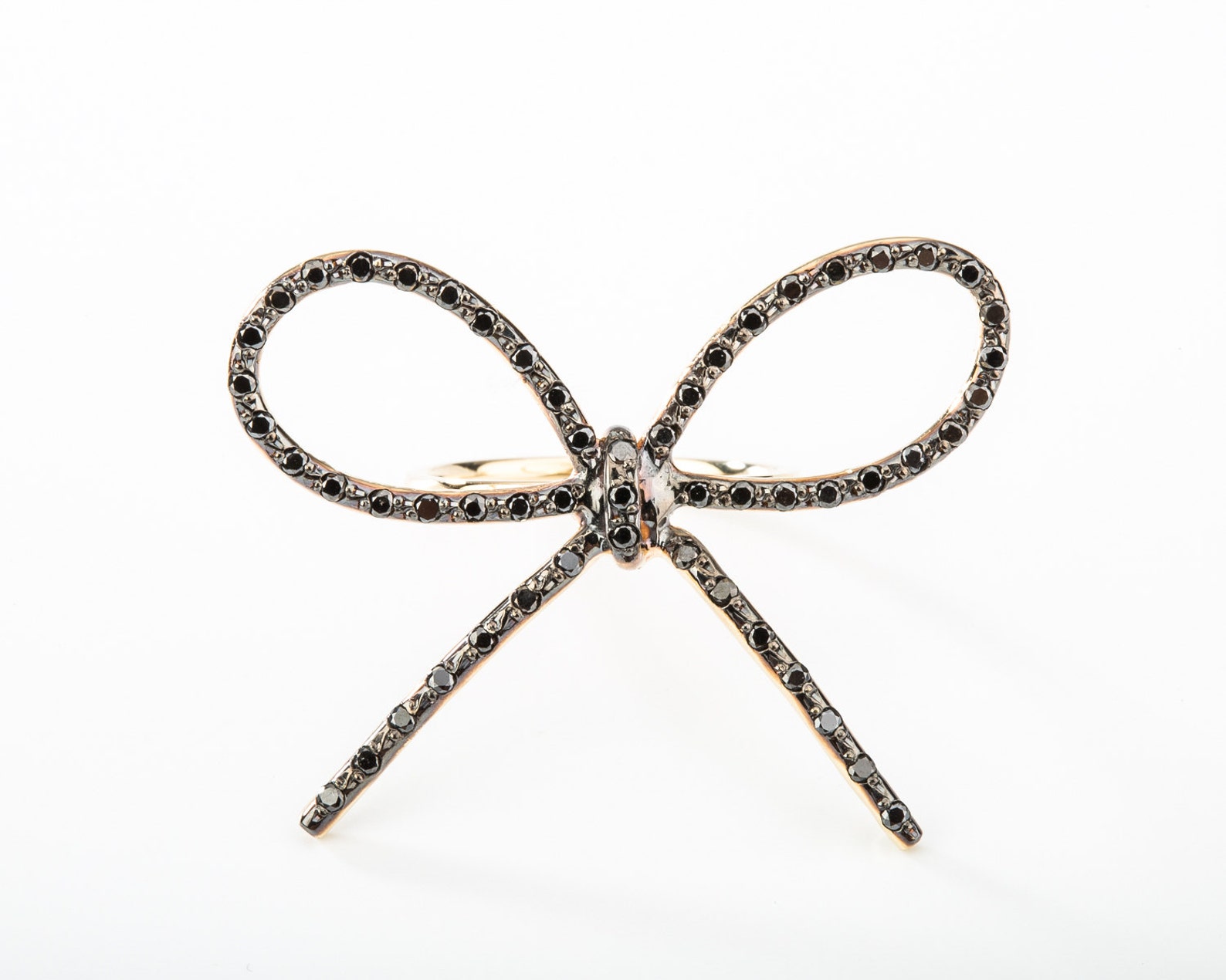 Diamond Big Ribbon Ring | Etsy