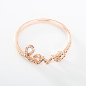 Diamond Love Ring - Etsy