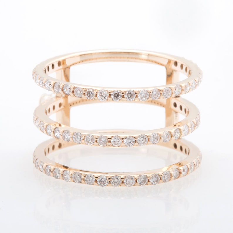 Three Tier Diamond Ring - Etsy