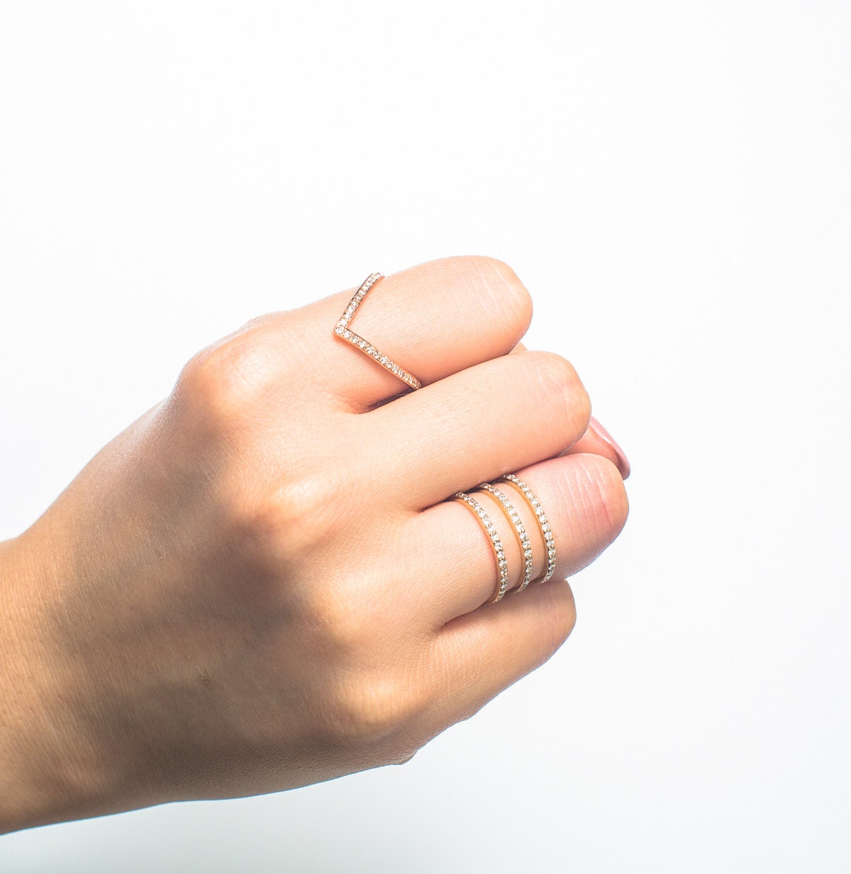 Three Tier Diamond Ring - Etsy