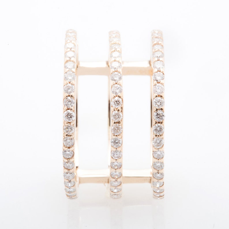 Three Tier Diamond Ring - Etsy