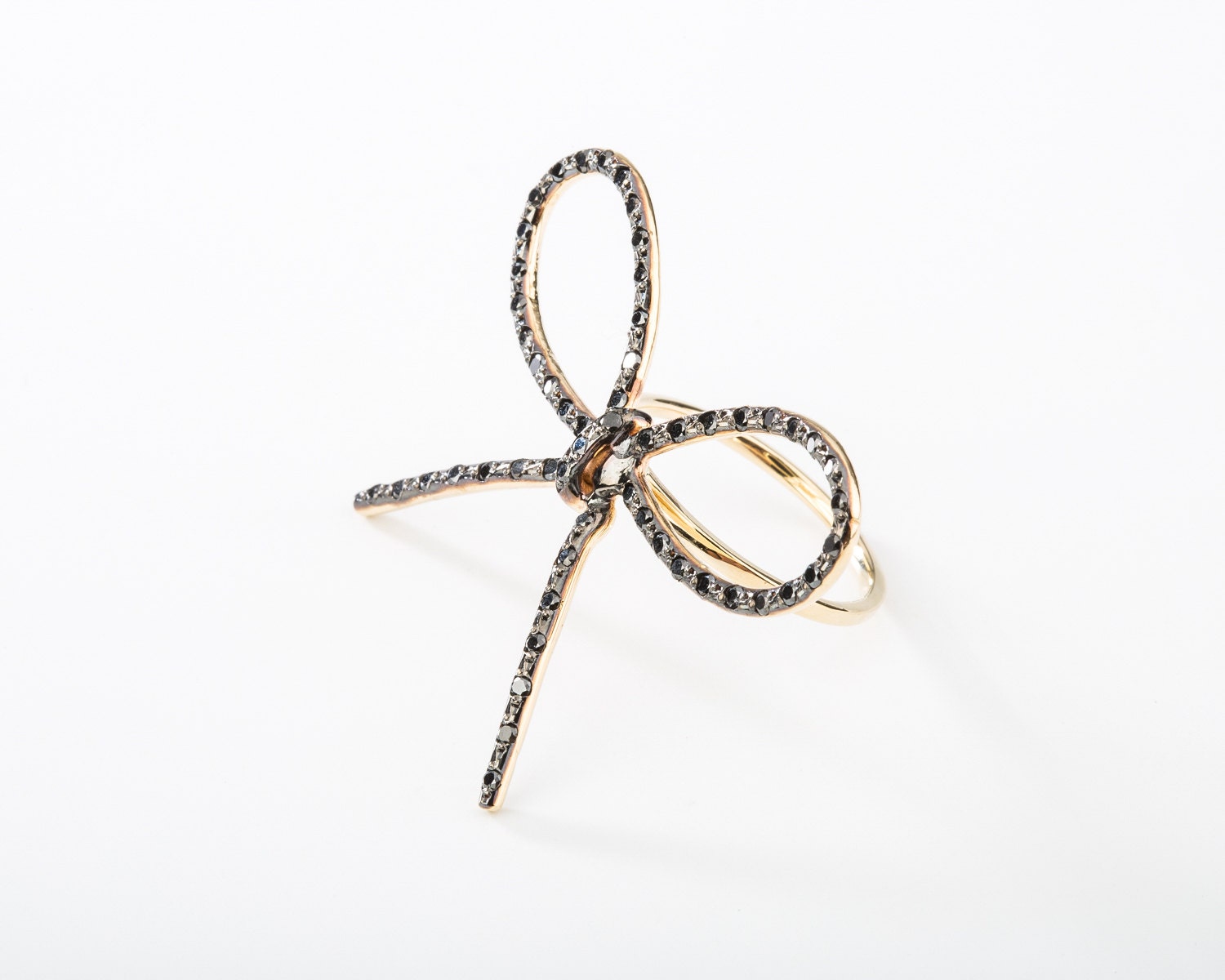 Diamond Big Ribbon Ring | Etsy