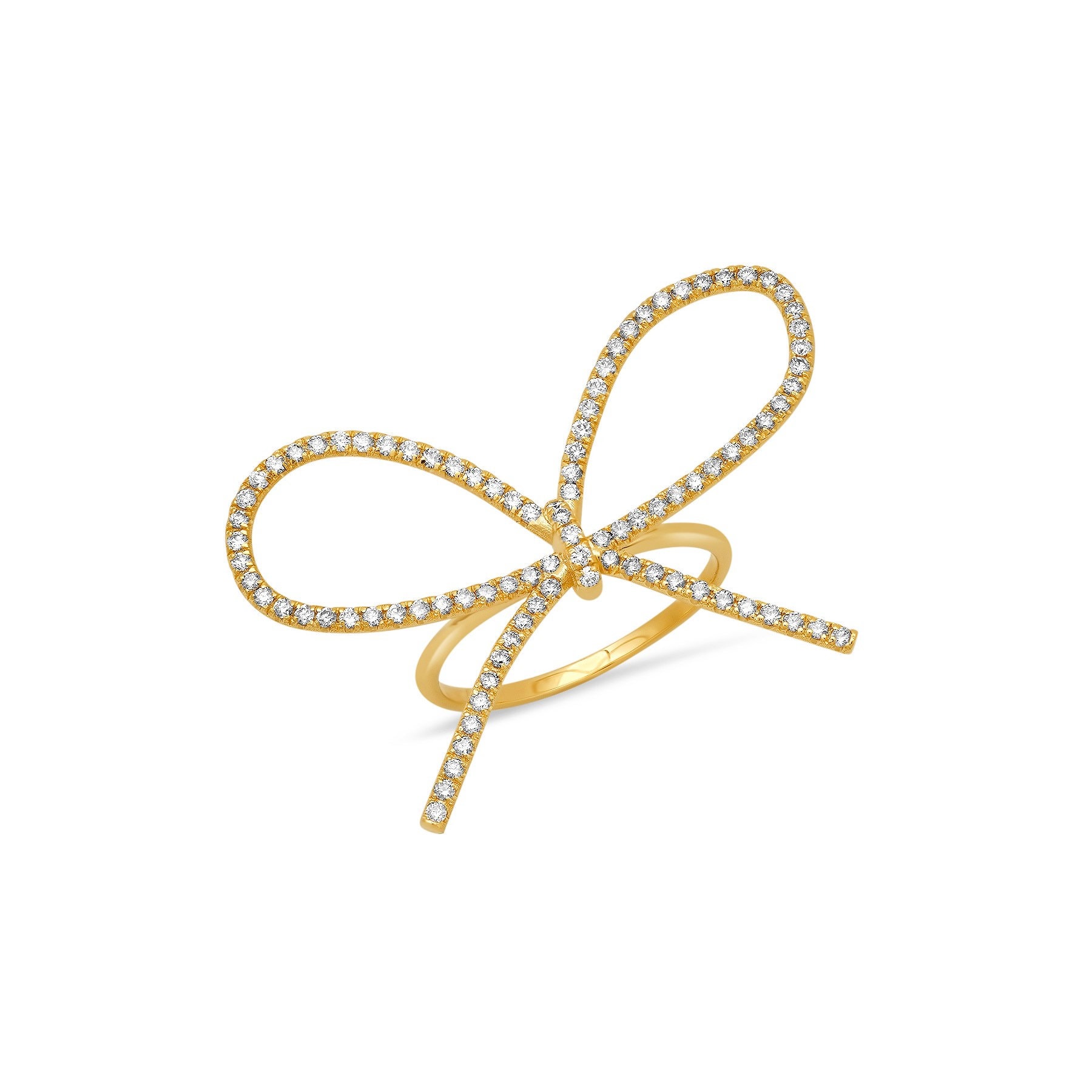 Diamond Big Ribbon Ring | Etsy