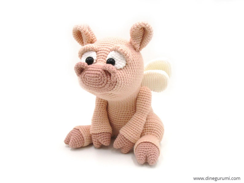 Flying Pig Amigurumi Crochet Pattern - Etsy