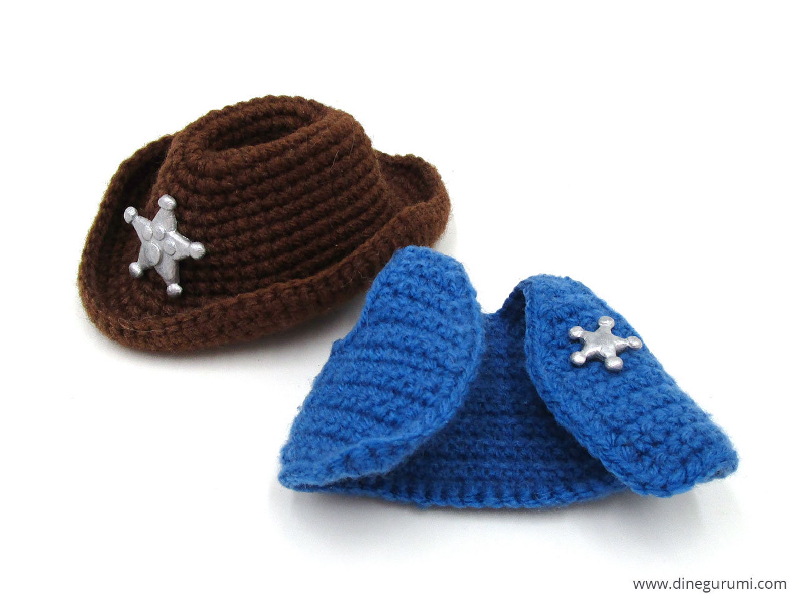 Sheriff Mouse and Turtle - Amigurumi Crochet Pattern From Dinegurumi ...