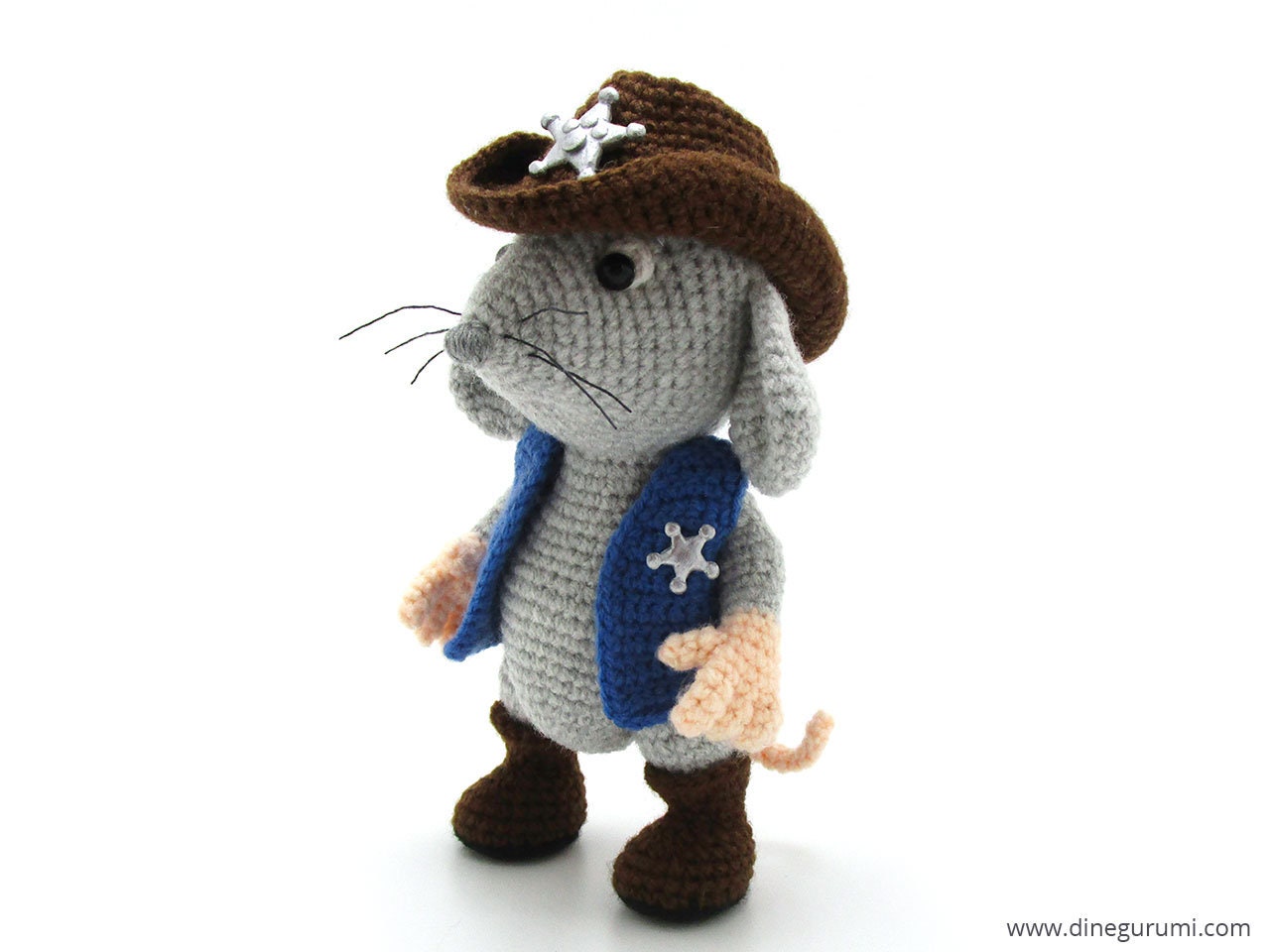 Sheriff Mouse and Turtle - Amigurumi Crochet Pattern From Dinegurumi ...
