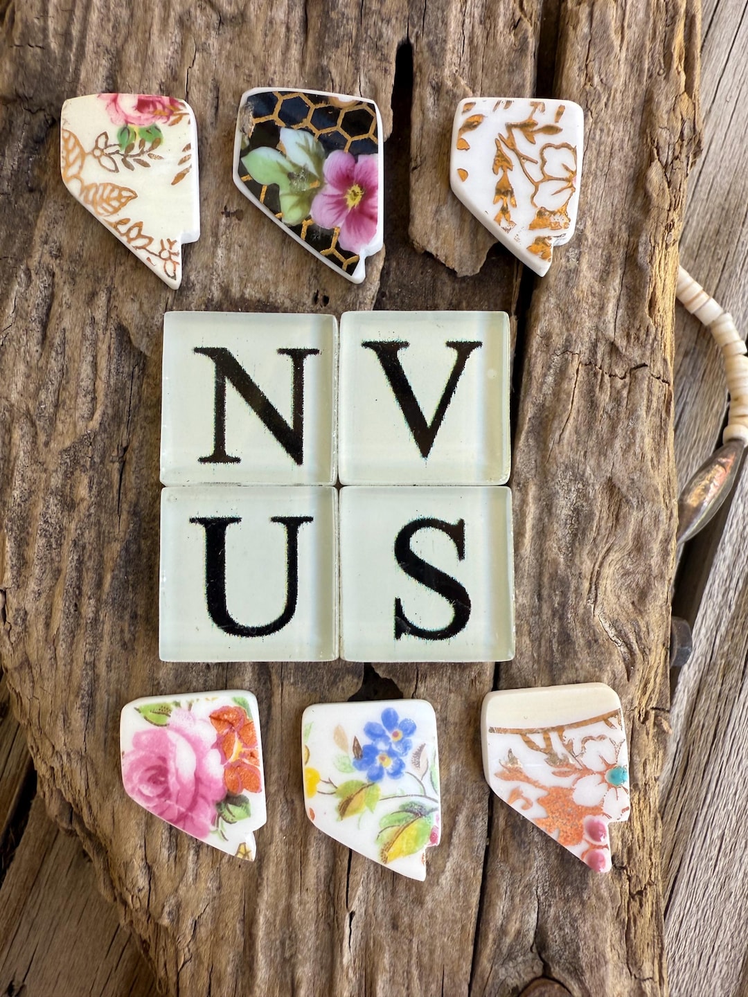 Custom Upcycled Vintage China Nevada Necklace - Pick Your Stone - Etsy