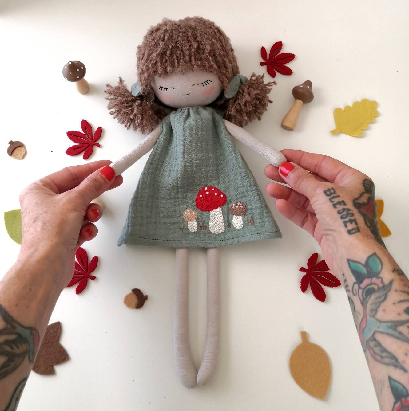 Cute Doll. Wrist 33 Centimeters. Doll. Boho Doll - Etsy