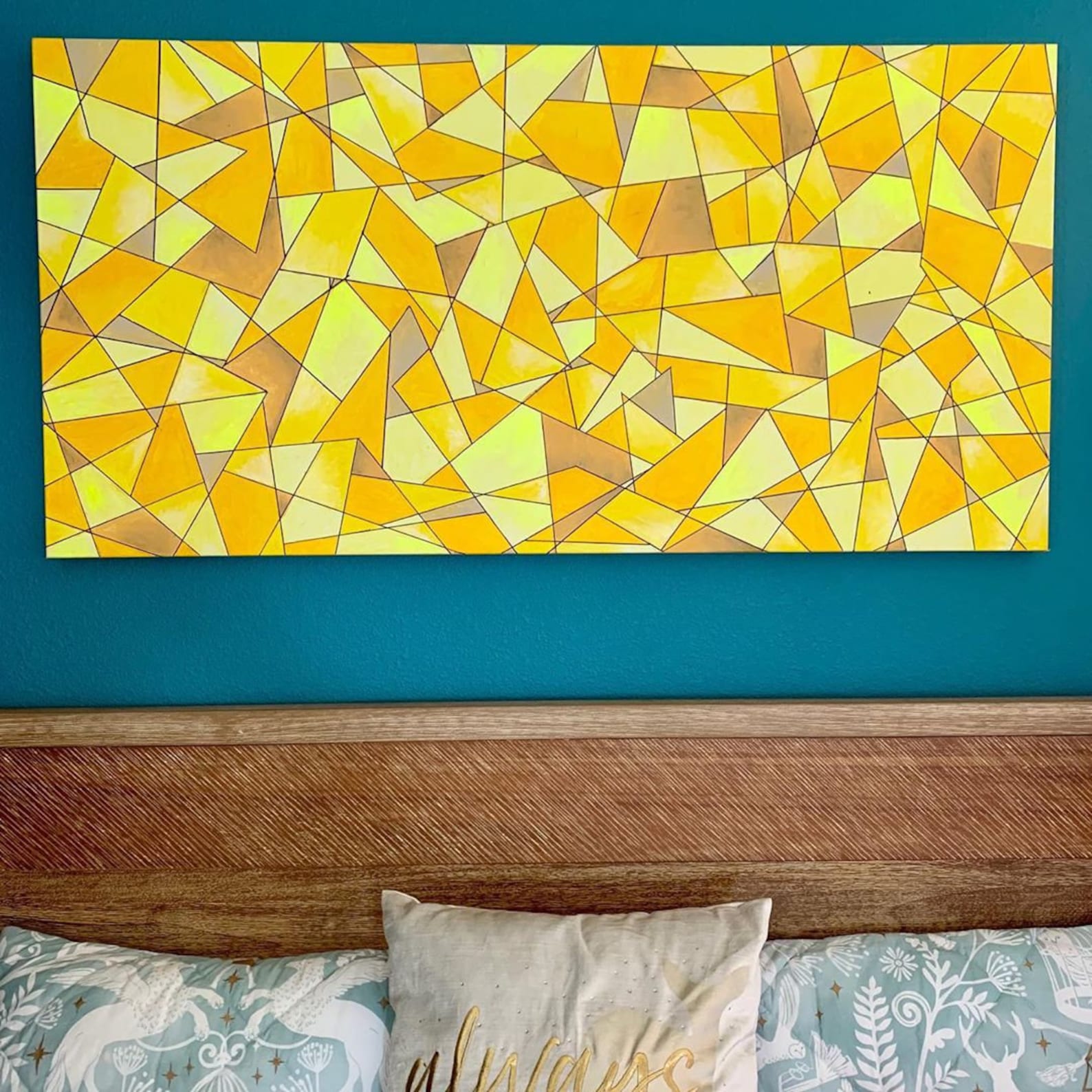 Amarillo Color Pop Arte Monocromo Contemporáneo Pinturas - Etsy España