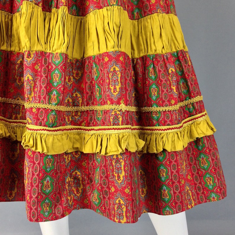 Vintage 50s Patio Skirt Mexican Fiesta Skirt Rockabilly - Etsy