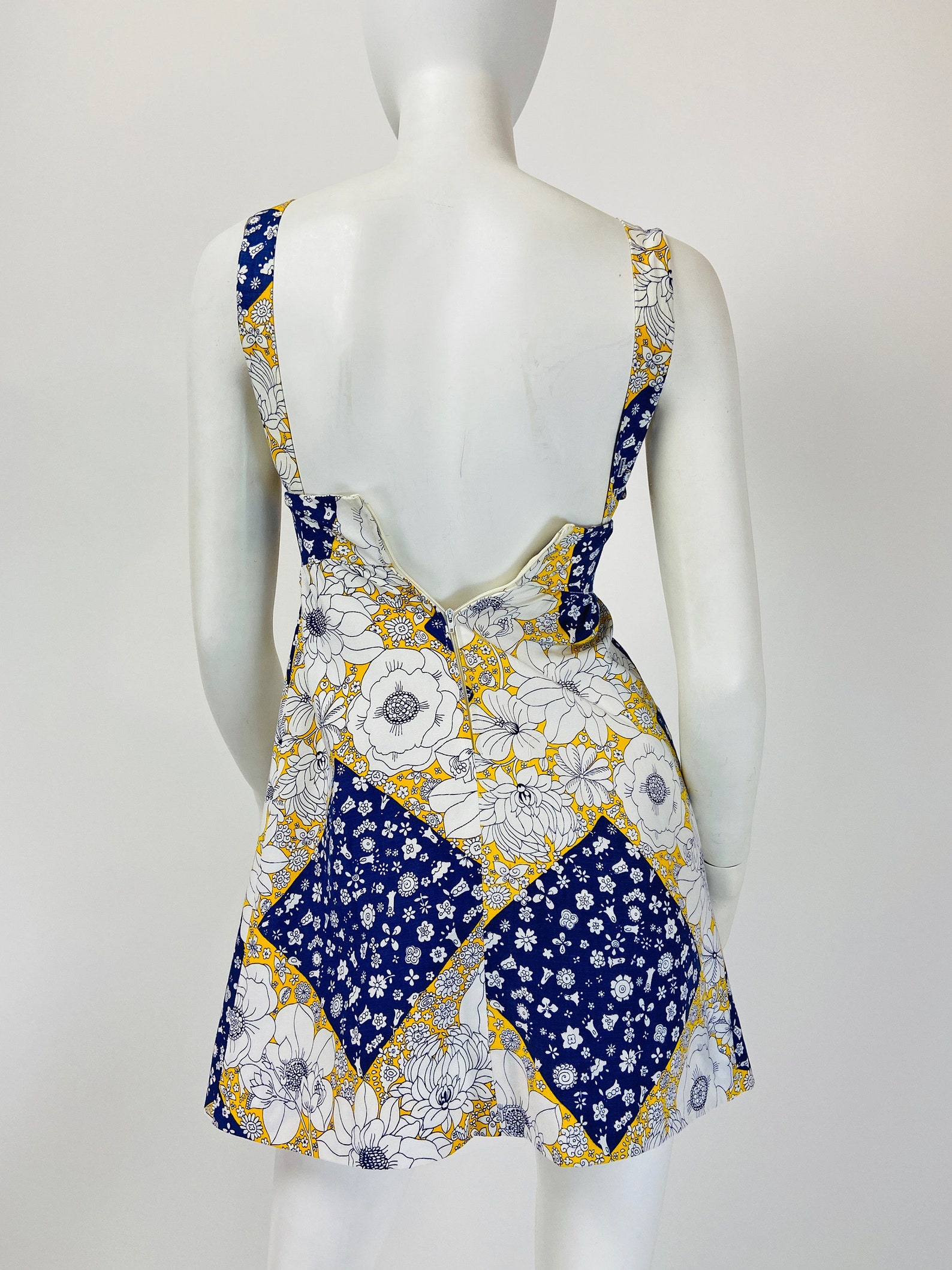 Vintage 60s Mod Mini Dress 60s Sundress. Cotton Mini Dress - Etsy