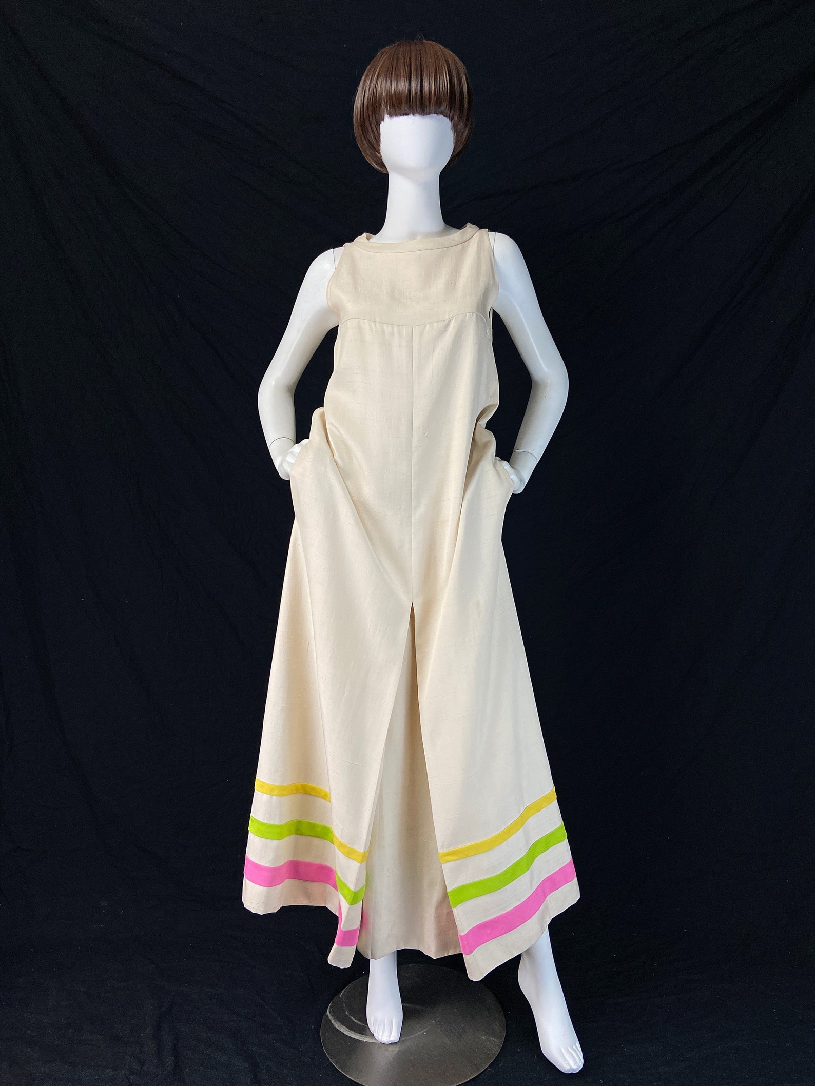 Vintage 60s Mod Maxi Dress Silk Maxi Dress 1960 Party Dress - Etsy