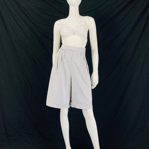 Engineer Jean Shorts High Waisted Denim Shorts Striped Denim - Etsy