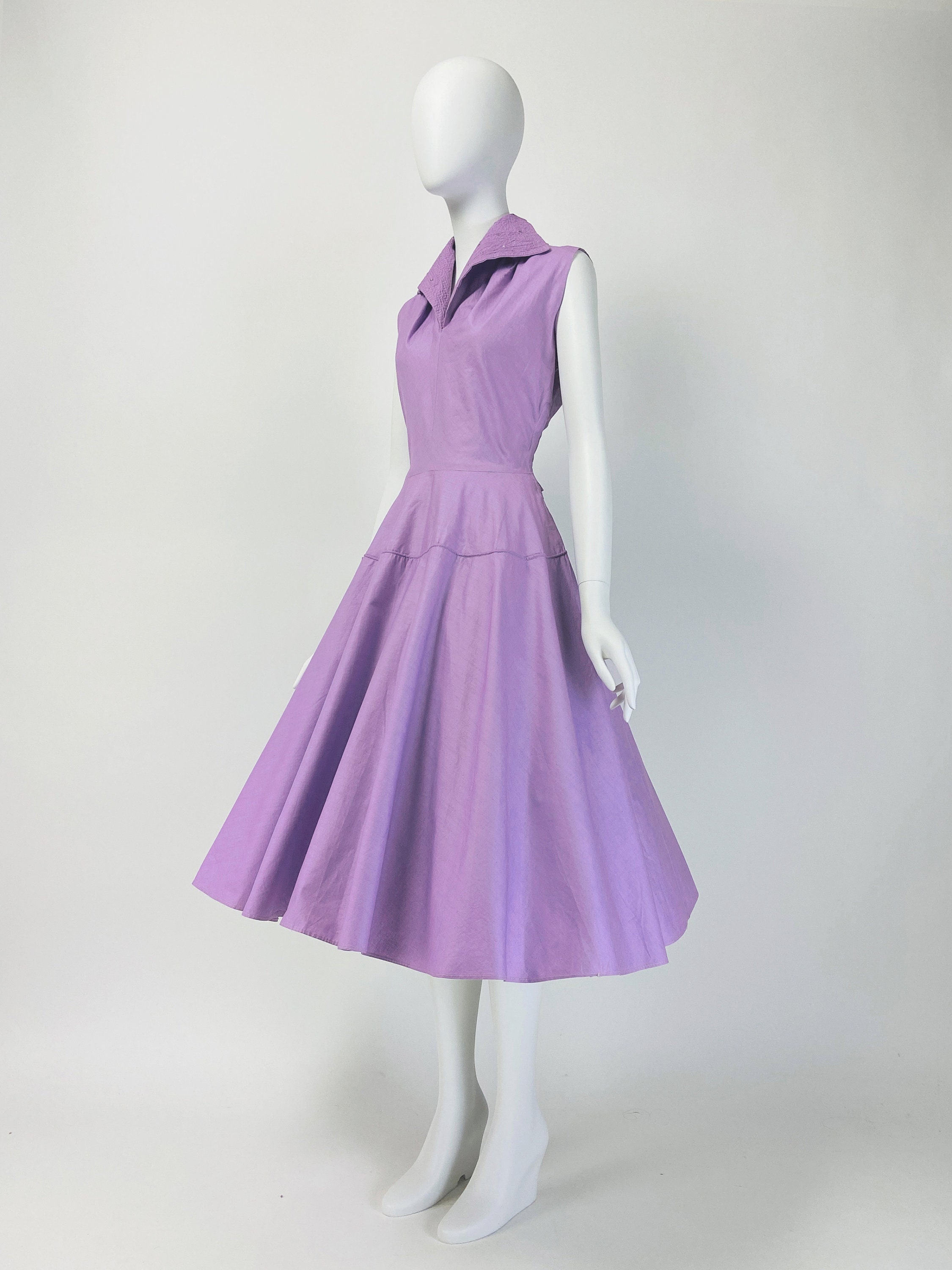 Vintage 50s Day Dress 1950s Cotton Dress 50s Cocktail Dress - Etsy México