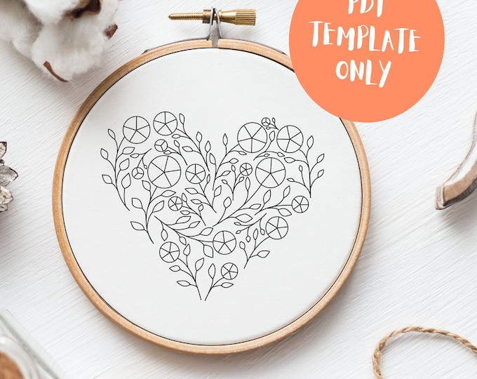 PDF Pattern Template ONLY Hand Embroidery Pattern Template - Etsy