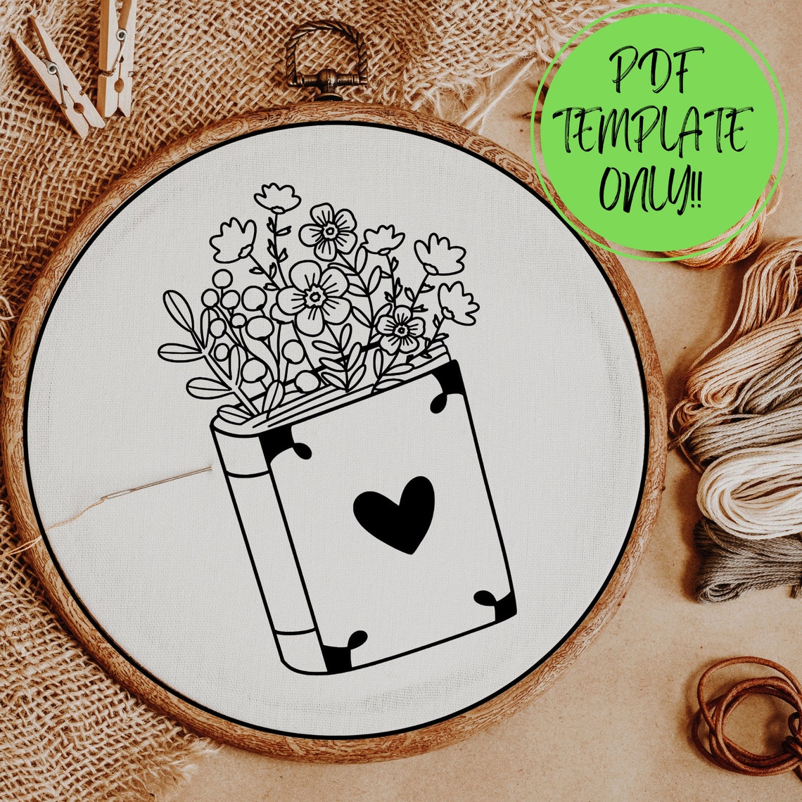 PDF Pattern Template ONLY Hand Embroidery Pattern Template - Etsy