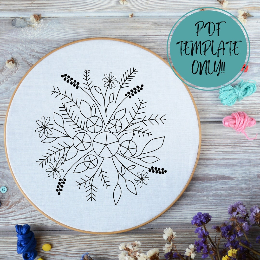 PDF Pattern Template ONLY - Hand Embroidery Pattern Template - Etsy
