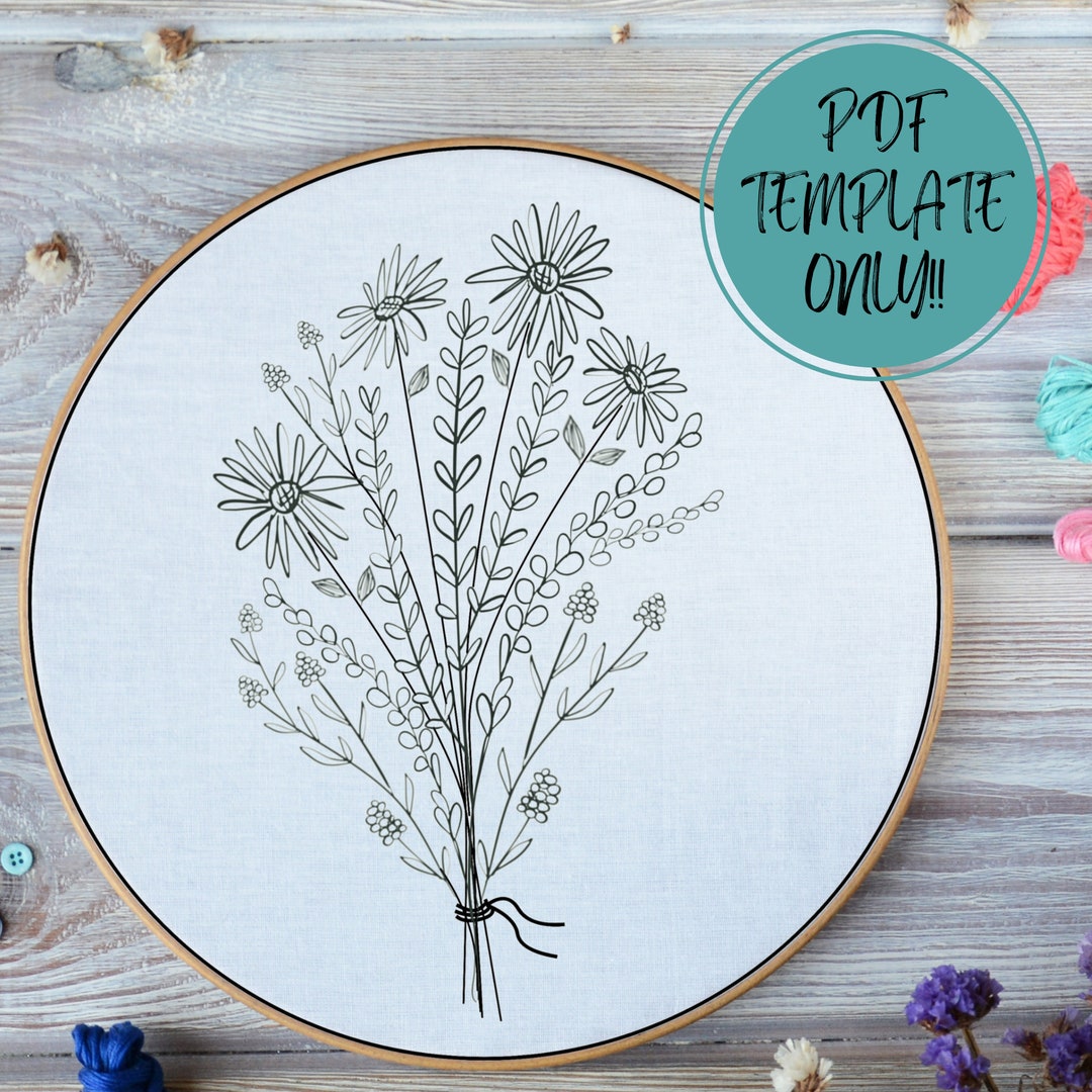 PDF Pattern Template ONLY Hand Embroidery Pattern Template - Etsy