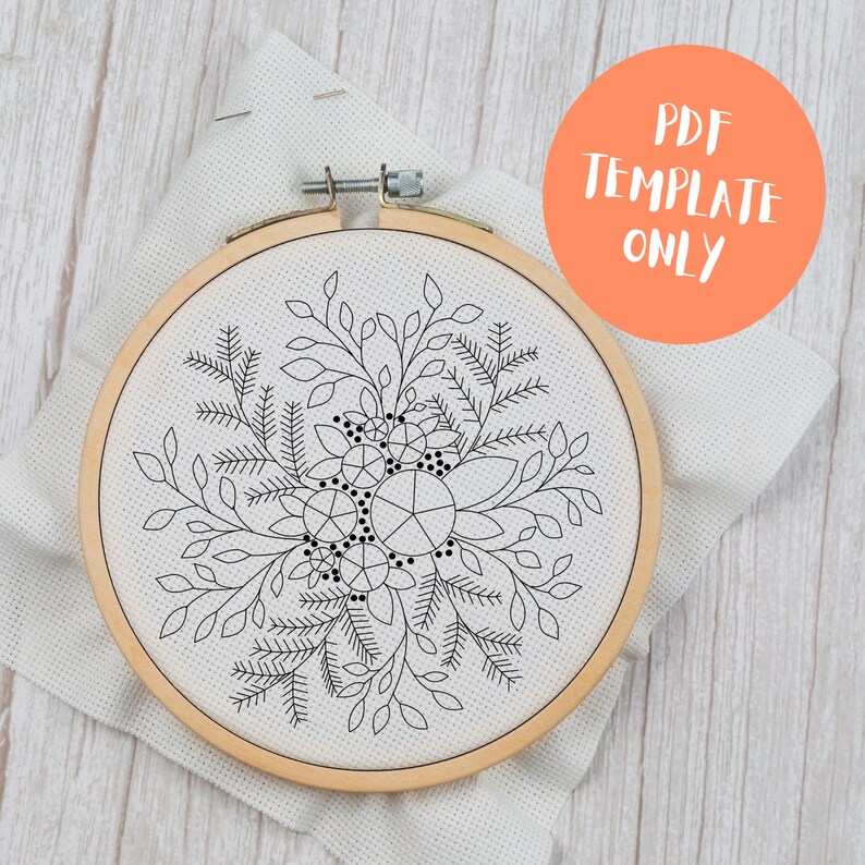 PDF Pattern Template ONLY Hand Embroidery Pattern Template - Etsy