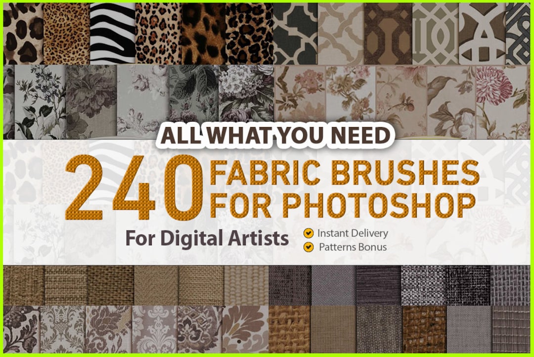 The Ultimate Fabric Texture Brush Set Bundle + Bonus Lace Patterns for ...