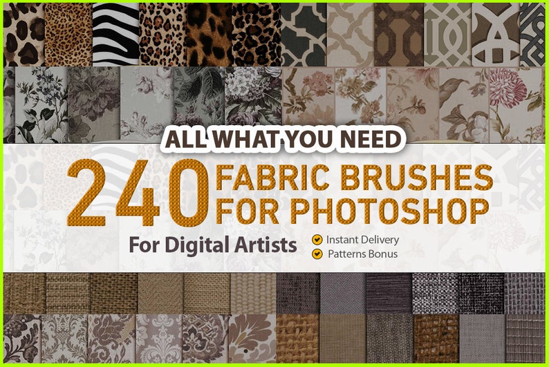 The Ultimate Fabric Texture Brush Set Bundle + Bonus Lace Patterns for ...
