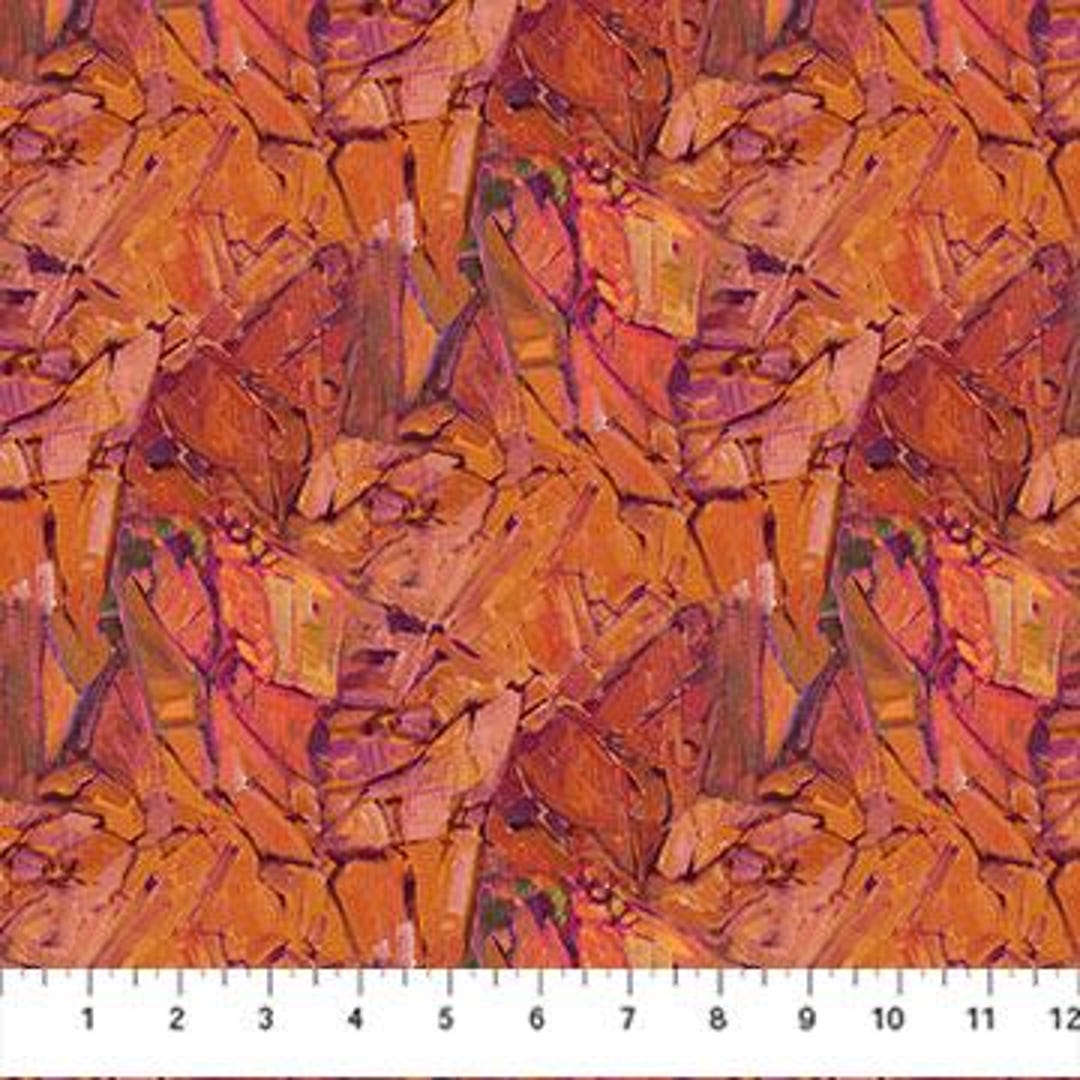 Crystal Sea Rock Texture Rust DP27528-37 by Erin Hanson for Northcott ...