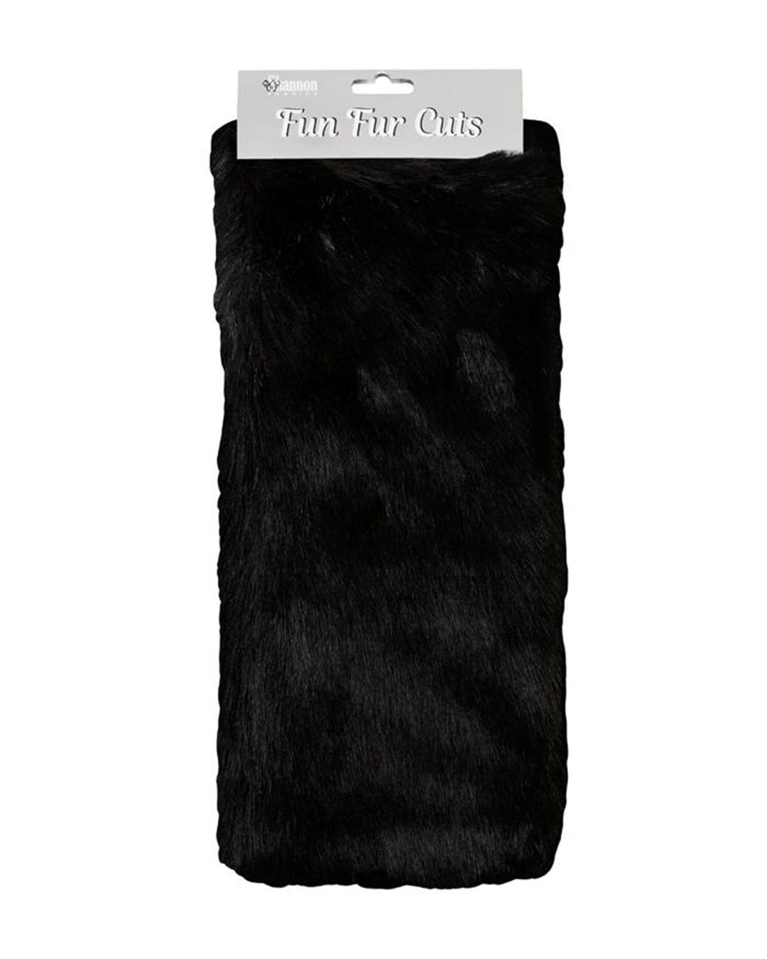 Shannon Grizzly Black Fun Fur Cut 9x12 – Short Pile Faux Fur Fabric ...