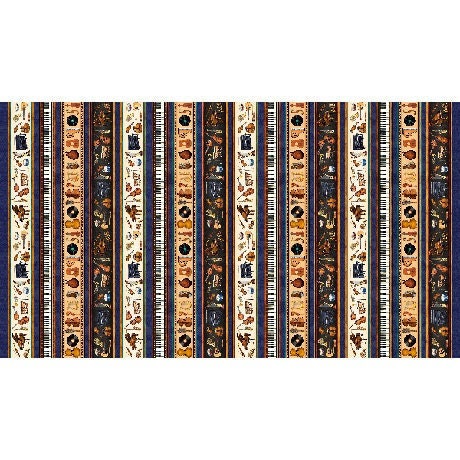 Violin Border Fabric - Etsy