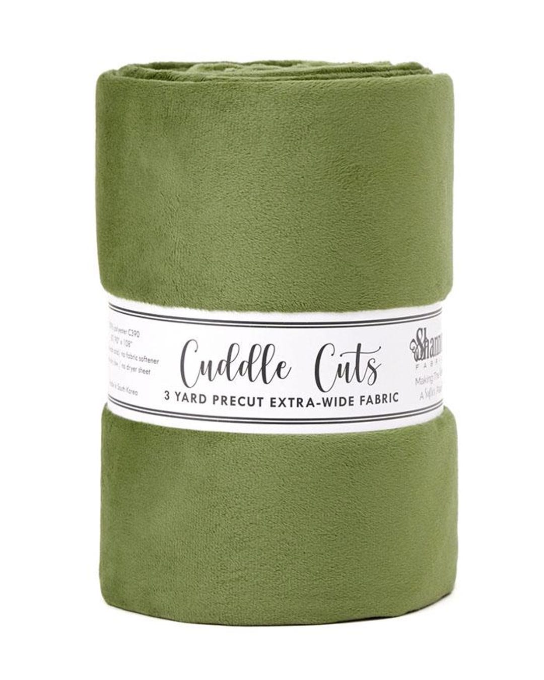 Olive Green Minky Fabric: Shannon Fabrics Cuddle Cuts, 90x108 Inch - Etsy
