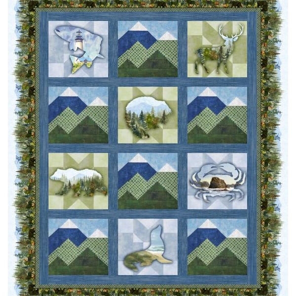 Mountain Quilt Panel - Etsy