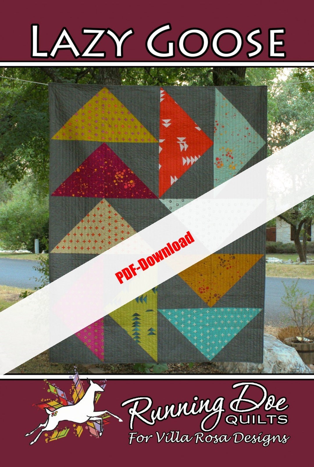 Lazy Goose Quilt Pattern by Running Doe Quilts (PDF Download) - Etsy
