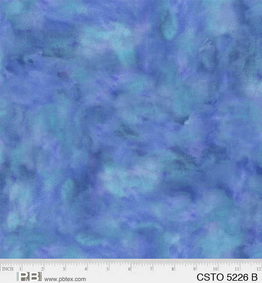 Color Stories Blue Watercolor Marble by P&B Textiles 05226-B - Etsy