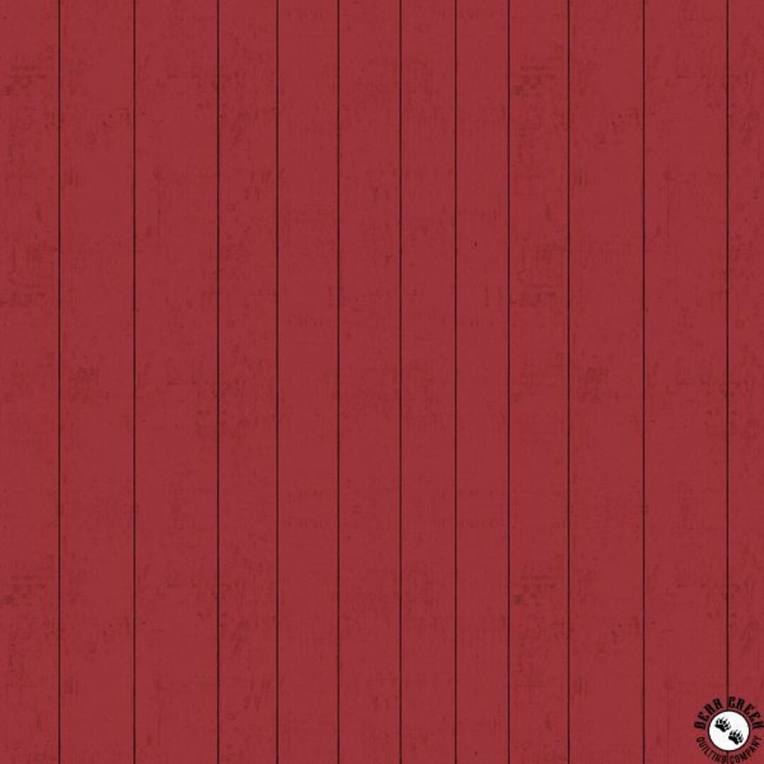 Happy Day Farm Wood Barn Red by Clothworks Y3566-82 44" Wide 100% ...