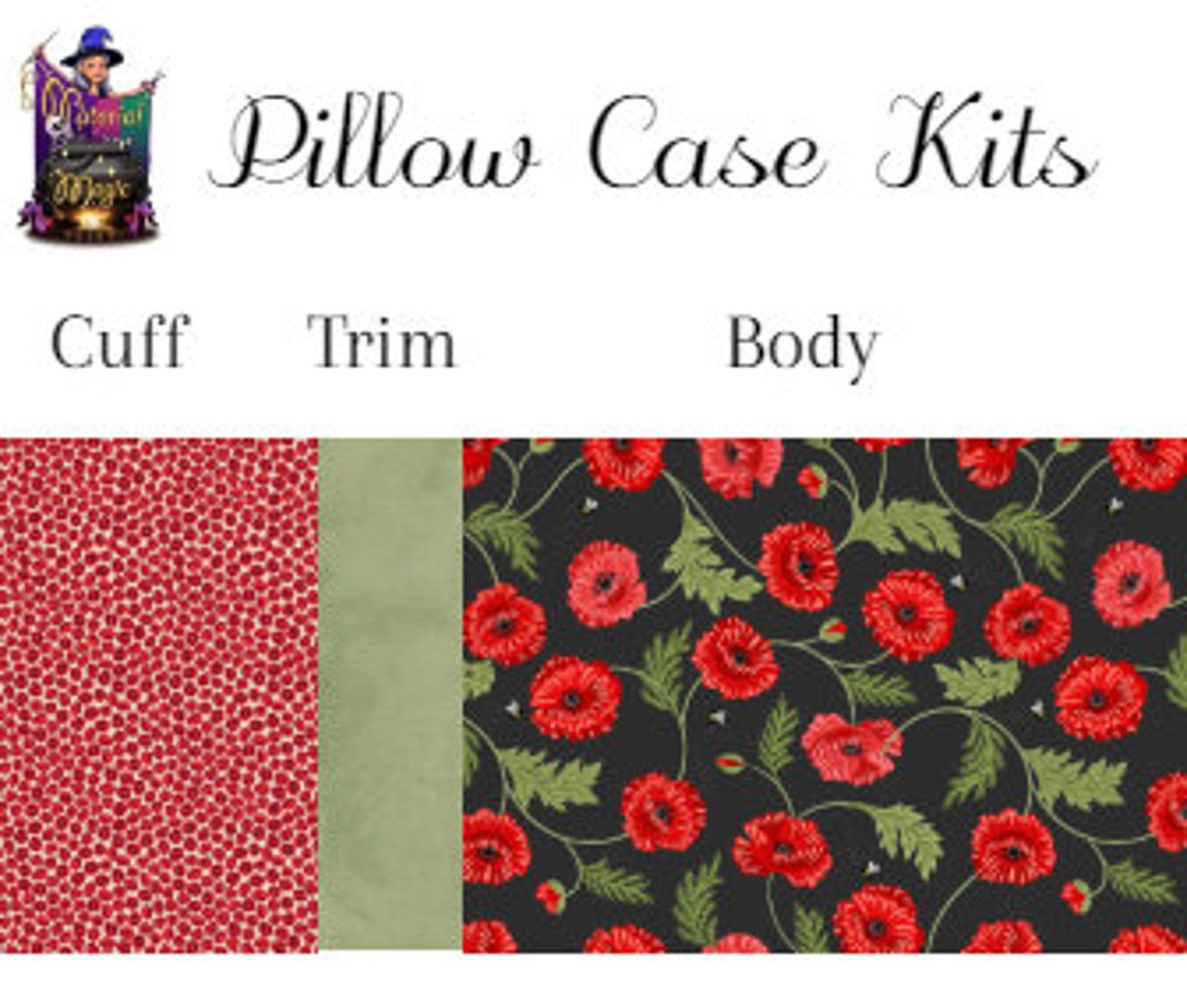 Pillowcase Kits - Standard Size - Body, Cuff, and Flange FREE Pattern ...