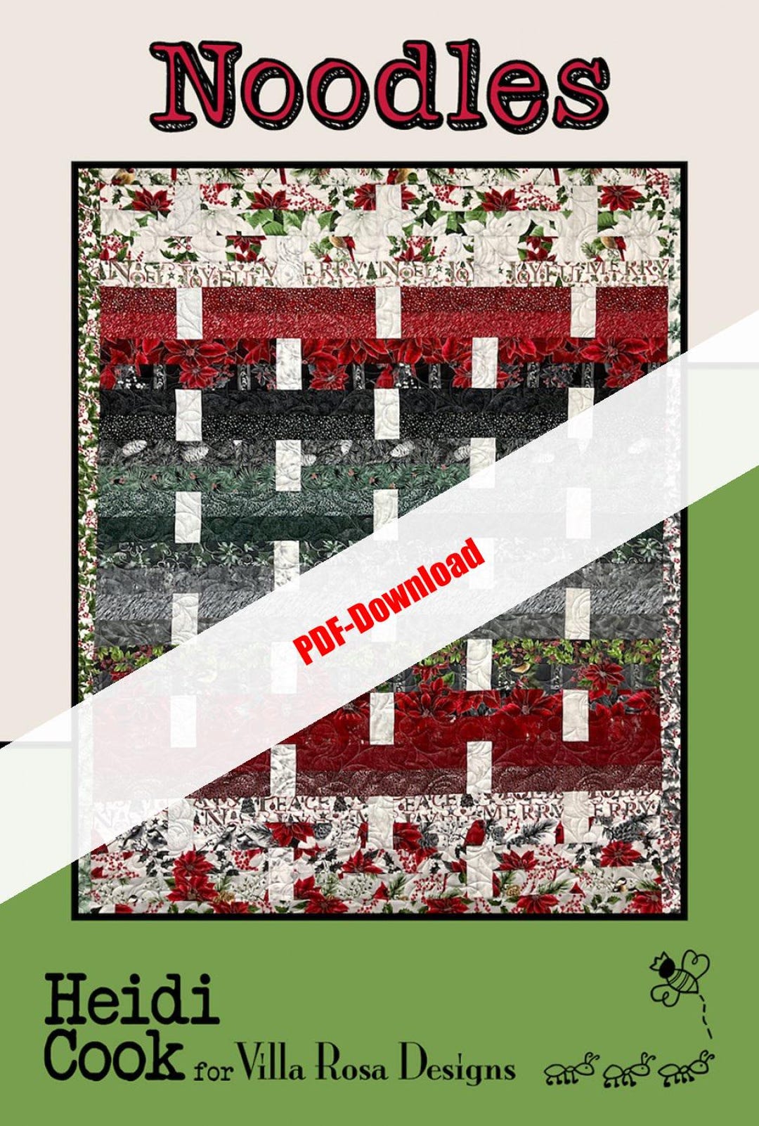 Noodles Jelly Roll Quilt Pattern by Heidi Cook (PDF Download) - Etsy